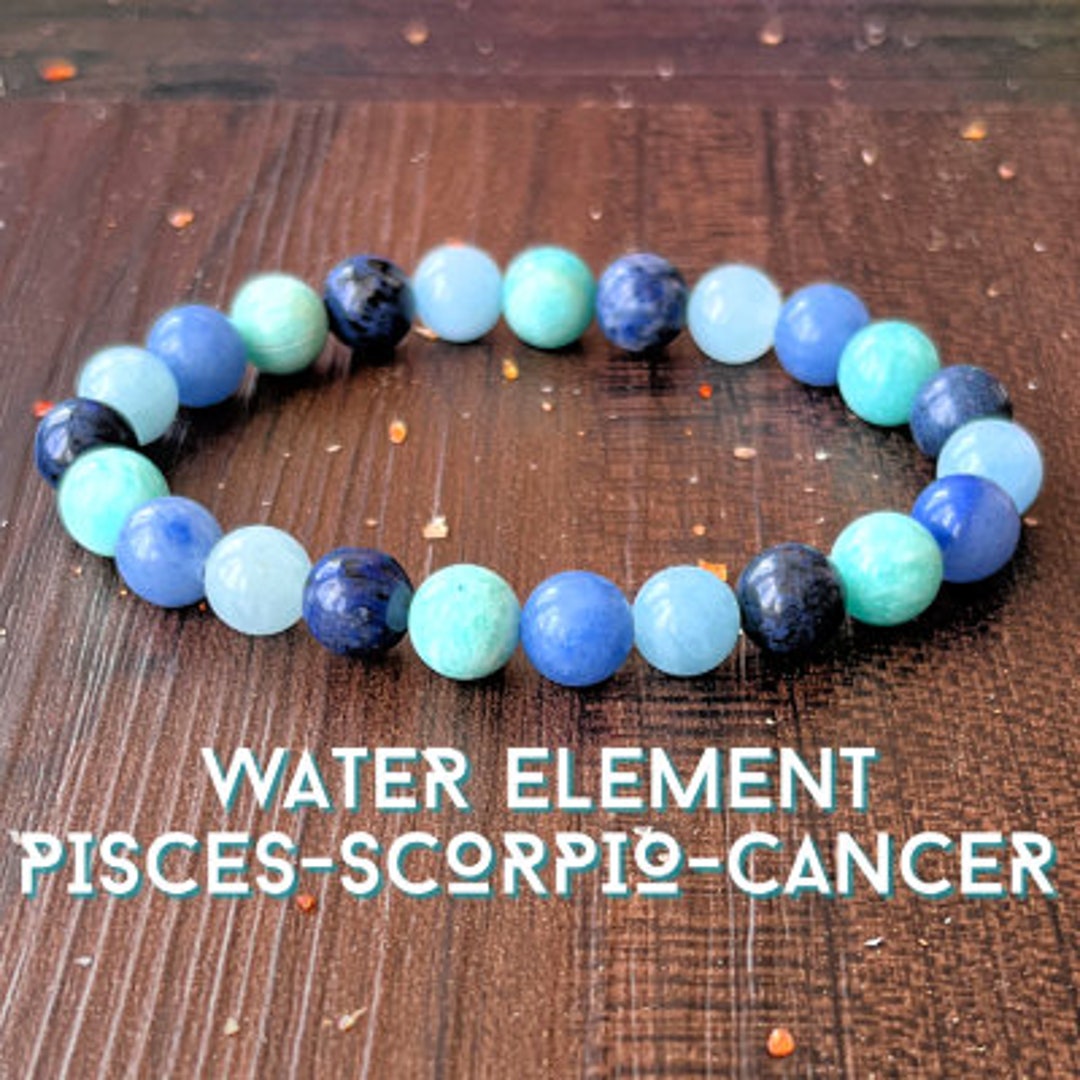 Water Element Wrist Mala // Five Elements Jewelry, Encouraging Fluidity ...