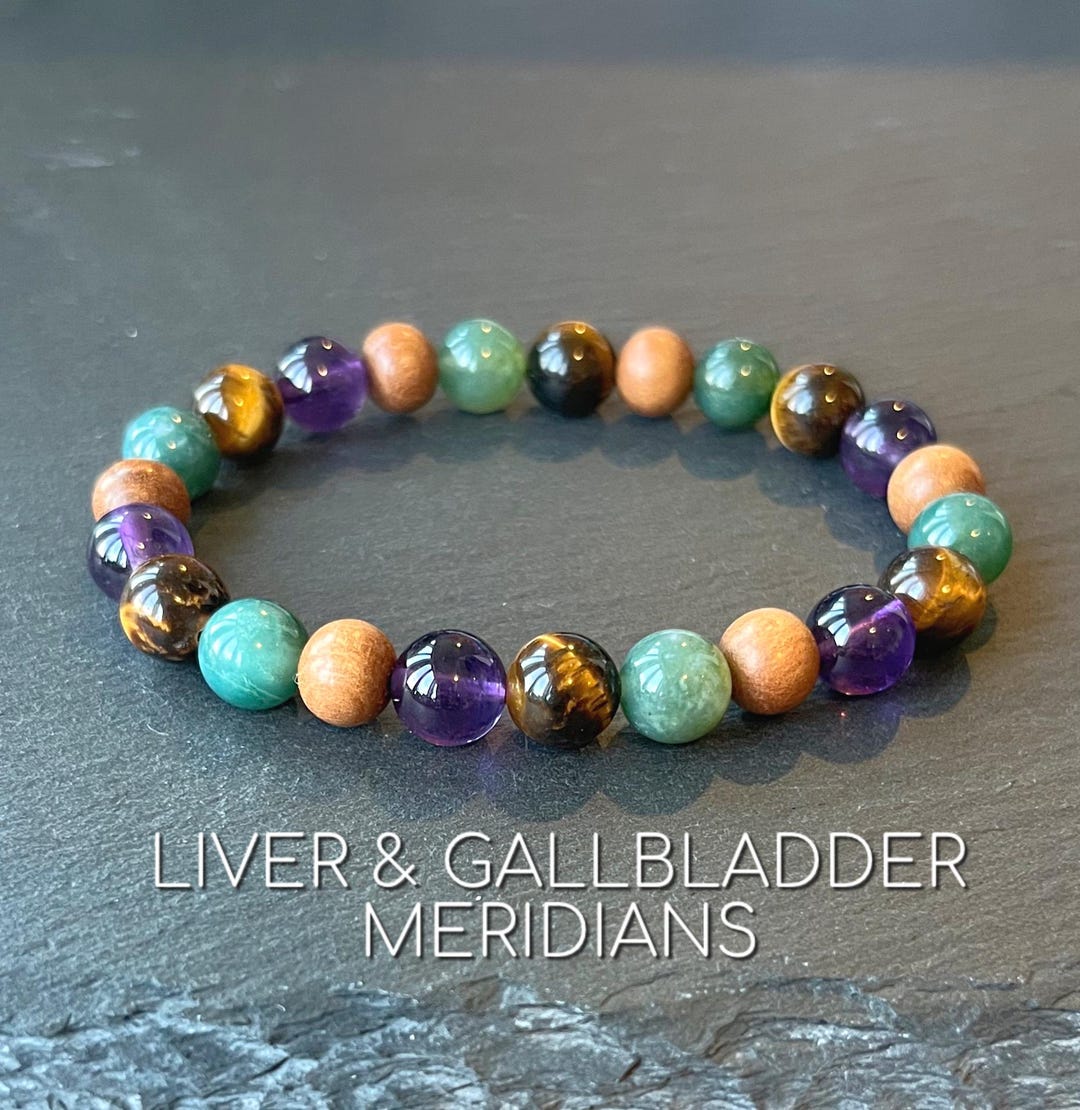 Liver & Gallbladder Meridians Wrist Mala // TCM Five Elements Healing ...