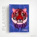 Personalized Tiger Undated Weekly Planner Tiger Spiral Notebook Planner ...