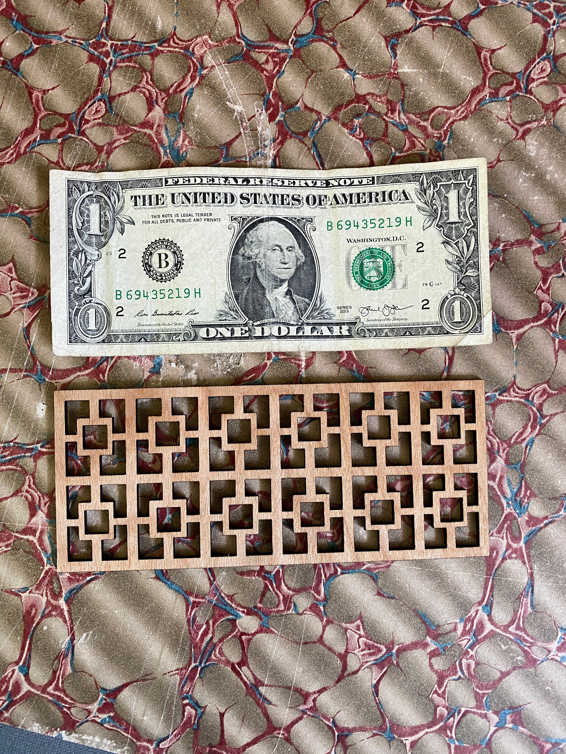 Wooden Panel for Miniatures or Dollhouse - Mid Century Asian Inspired ...