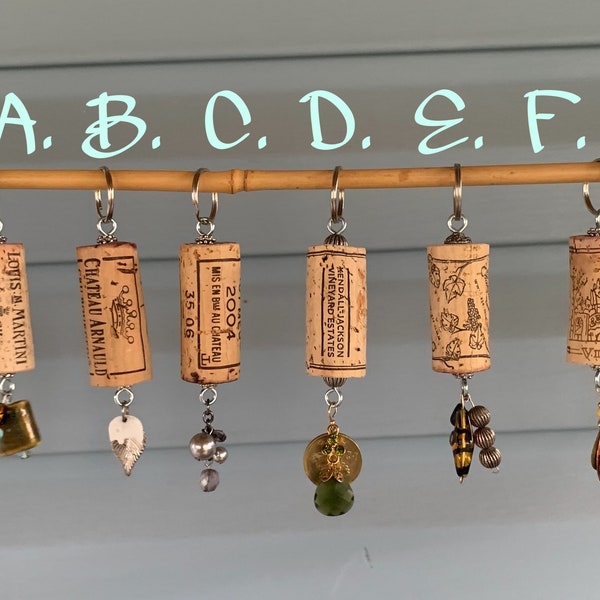 Wine Cork Keychain - Etsy