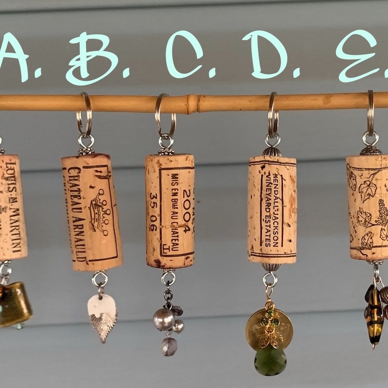 Wine Cork Keychain - Etsy