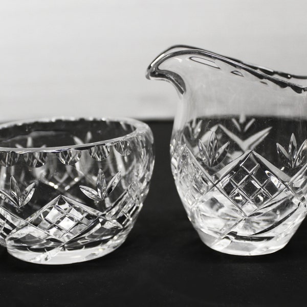 Lead Crystal Sugar and Cream Set - Etsy
