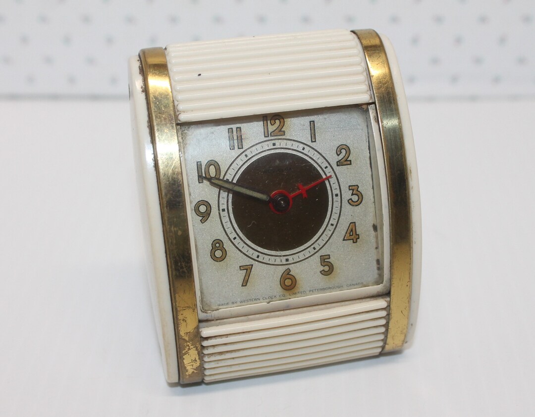 Vintage Art Deco Westclox Travel Alarm Clock Sliding Accordian Door - Etsy