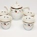 Vintage Giovanni Valentino Italy Tea Set, Teapot & 4 Cups, Bone China ...