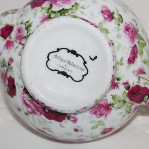 Vintage J. Godinger & Co Porcelain Rose Chintz Teapot, Pink Roses With ...