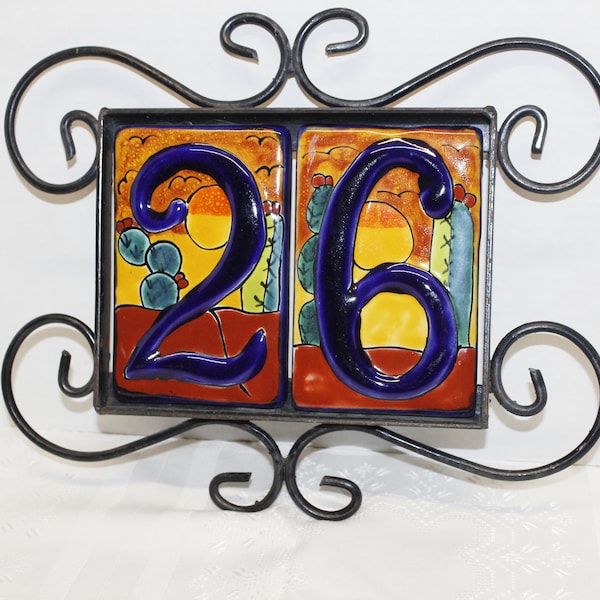 Ceramic House Numbers Framed - Etsy
