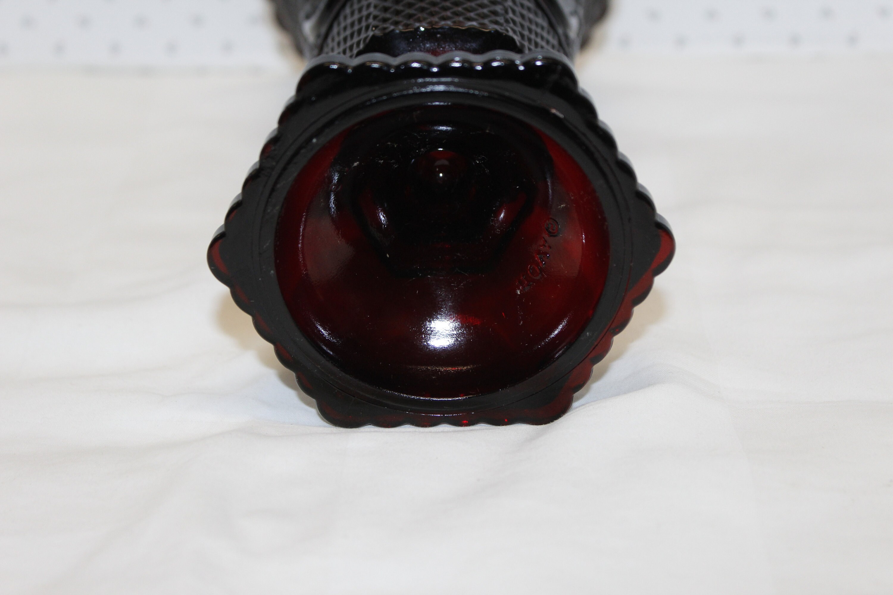Vintage Avon Ruby Red Glass Vase Cape Code Collection - Etsy
