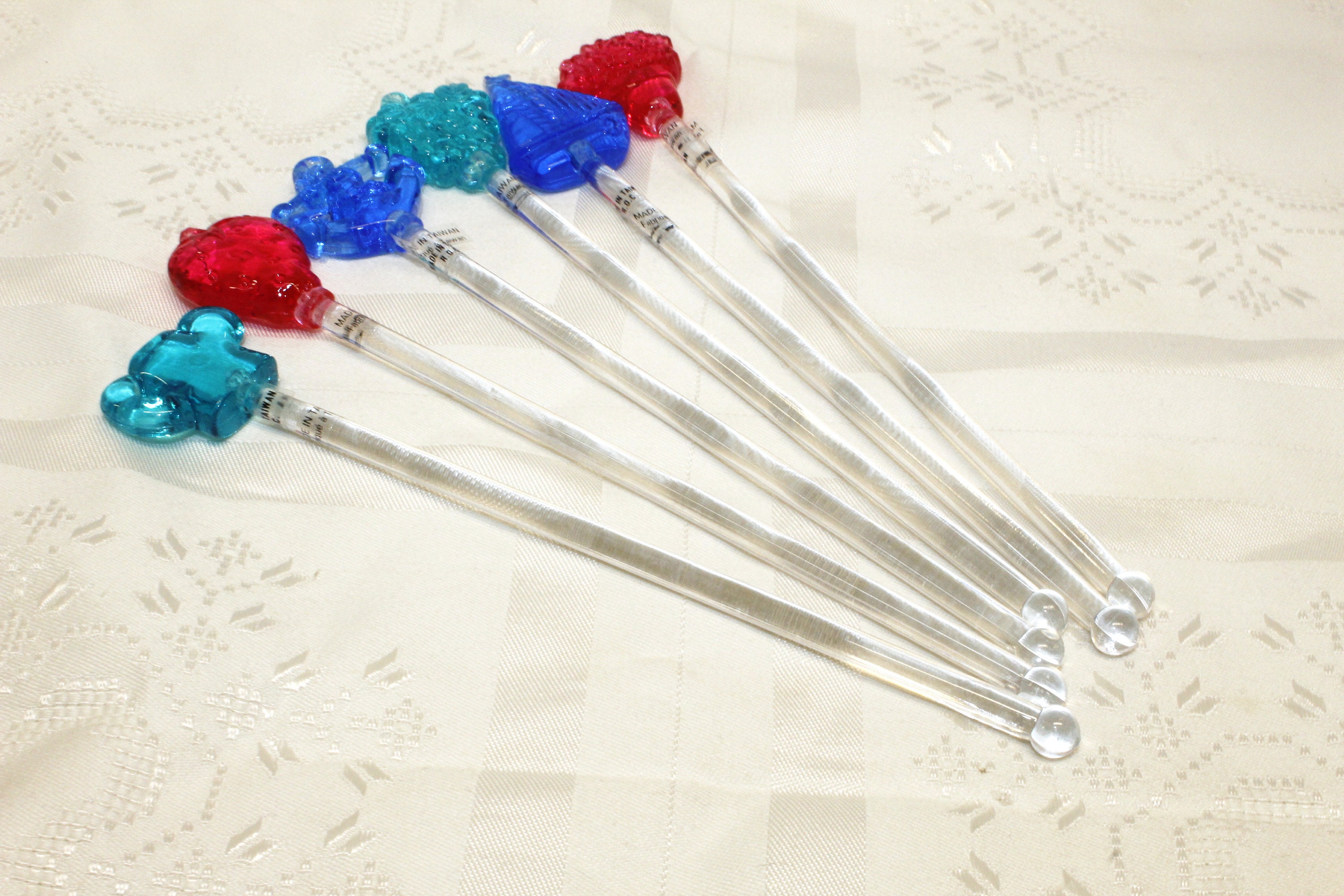 Vintage Set of Acrylic Swizzle Sticks or Cocktail Stir Sticks | Etsy