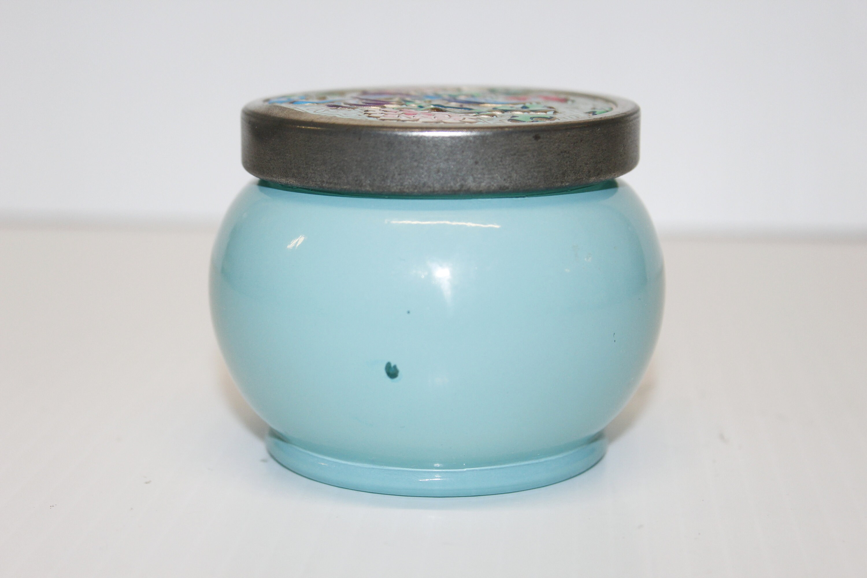 Vintage Avon Bird of Paradise Glass Turquoise Blue Jar, 5 Oz (empty ...
