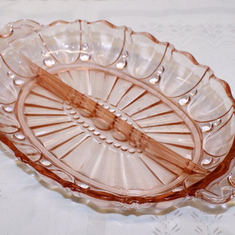 Pink Glass Tray - Etsy