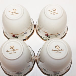 Vintage Giovanni Valentino Italy Tea Set, Teapot & 4 Cups, Bone China ...