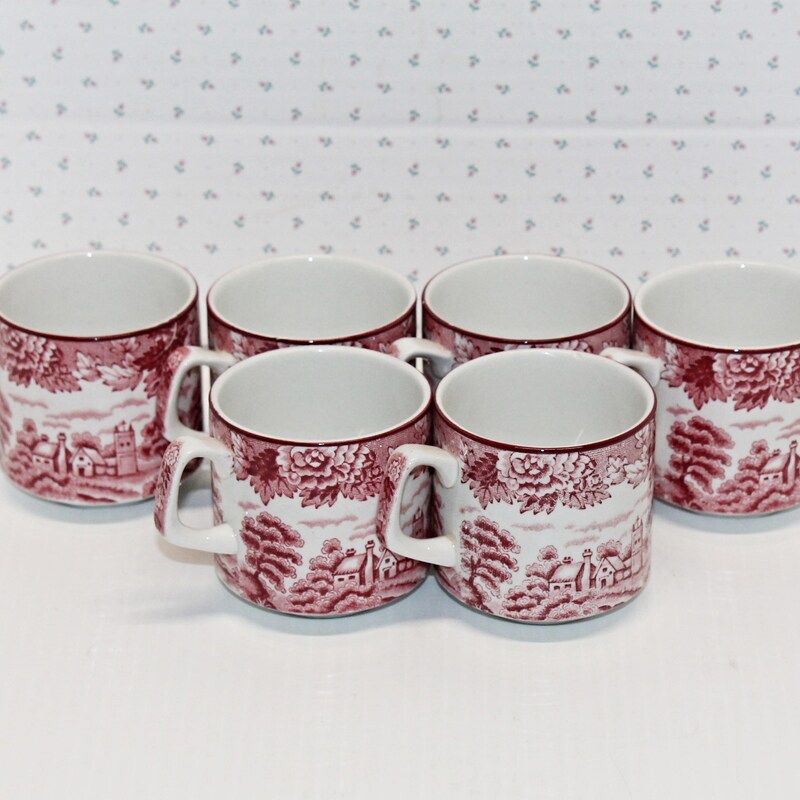 Red Transfer Ware - Etsy