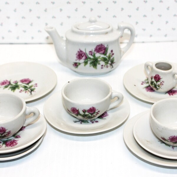 Pink Rose Tea Set - Etsy