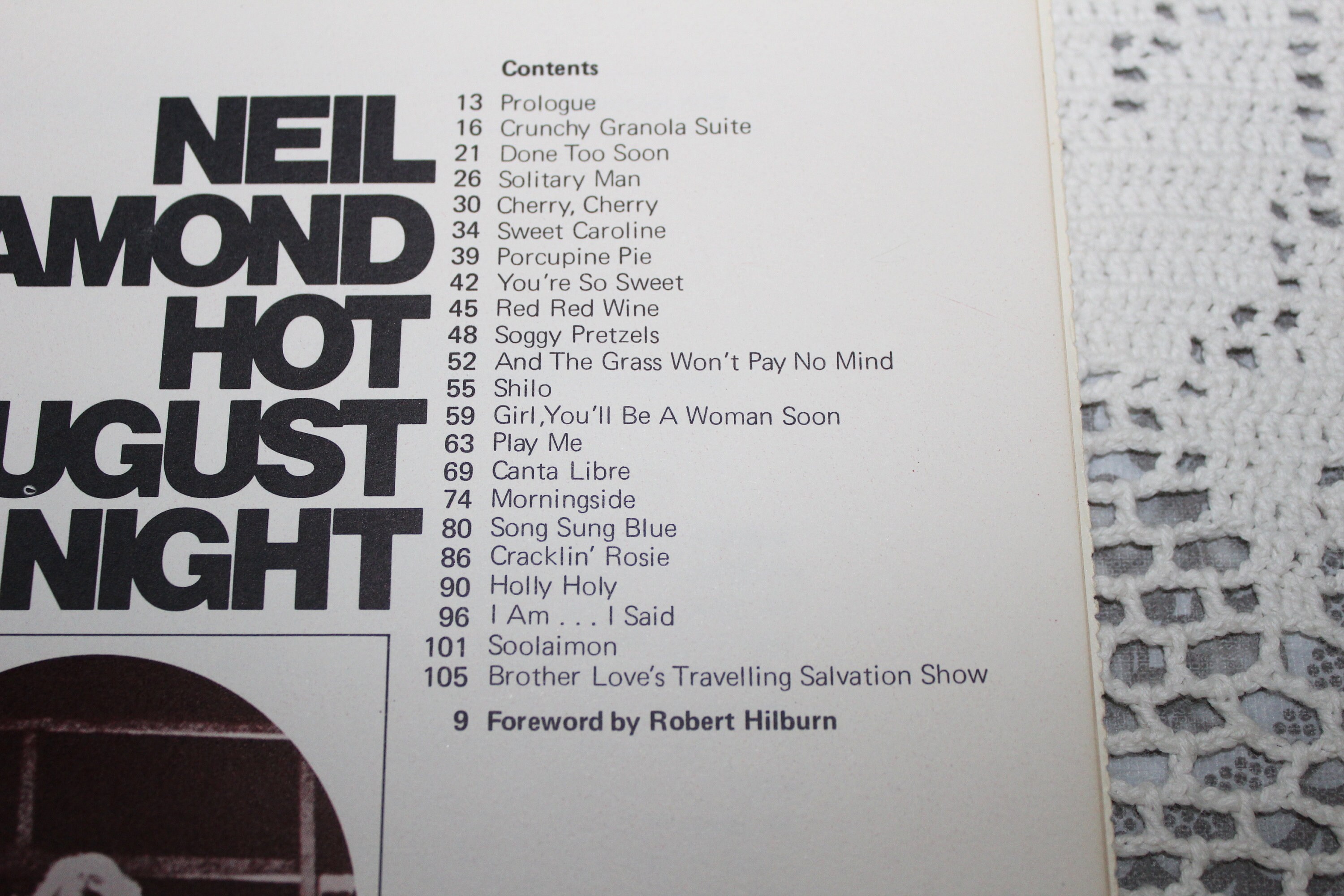 Neil Diamond Sheet Music Book Hot August Night 1973 Vocal | Etsy