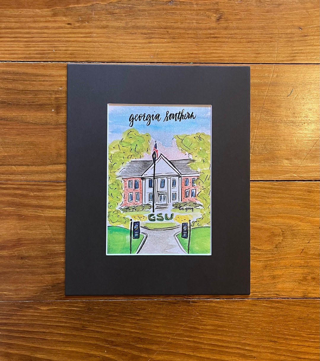 Georgia Southern Sweetheart Circle Print 5x7 - Etsy