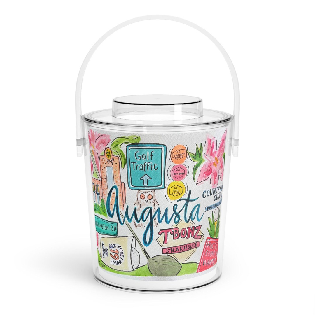 Augusta Ice Bucket With Tongs - Etsy