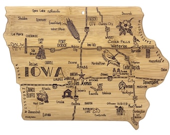 IOWA Cutting Board - Etsy