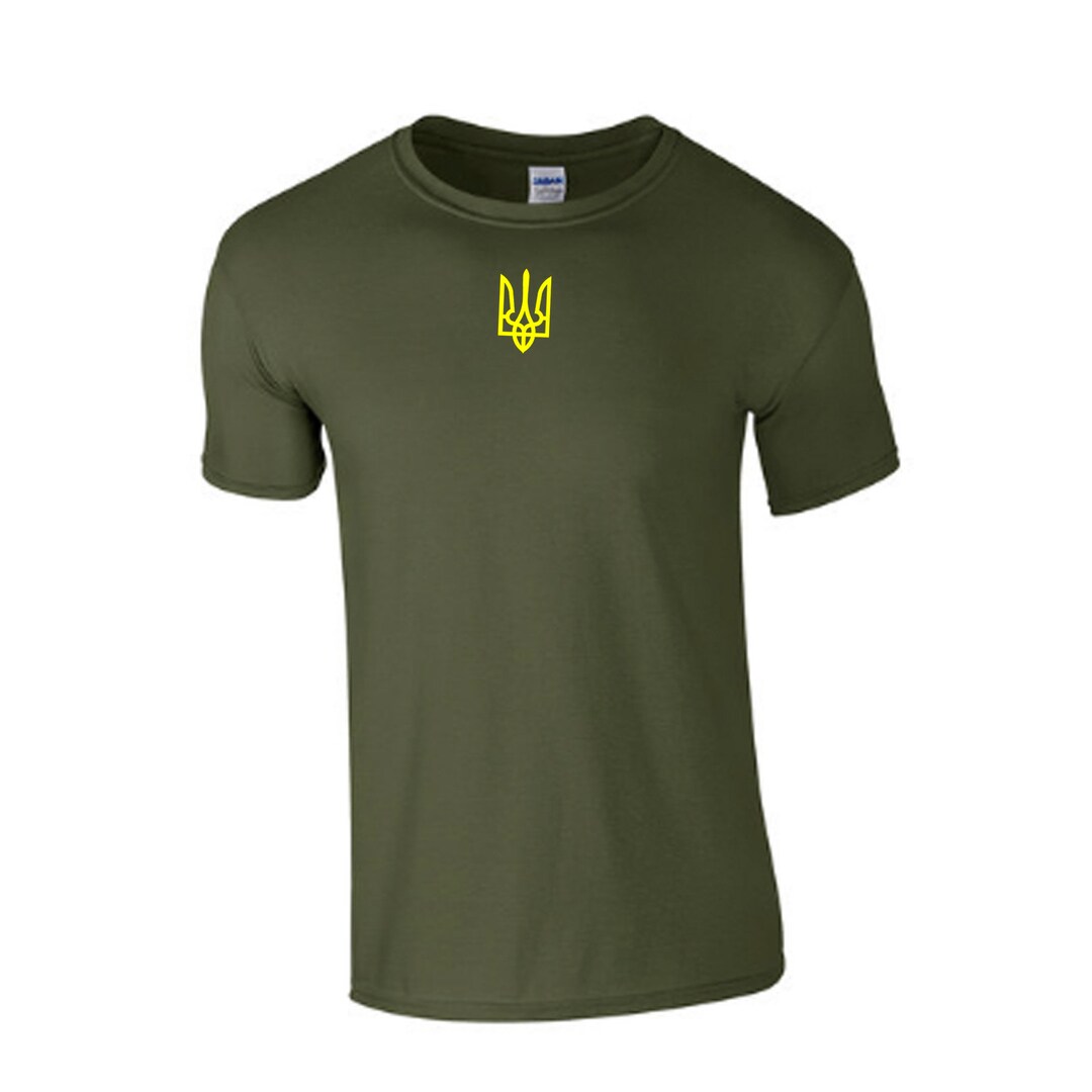 Ukraine Trident Coat of Arms Logo T-shirt, Zelensky Trident Army ...