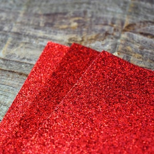 25 Crimson Red Glitter Cardstock Sheets. Ruby Red Wedding Invitations ...