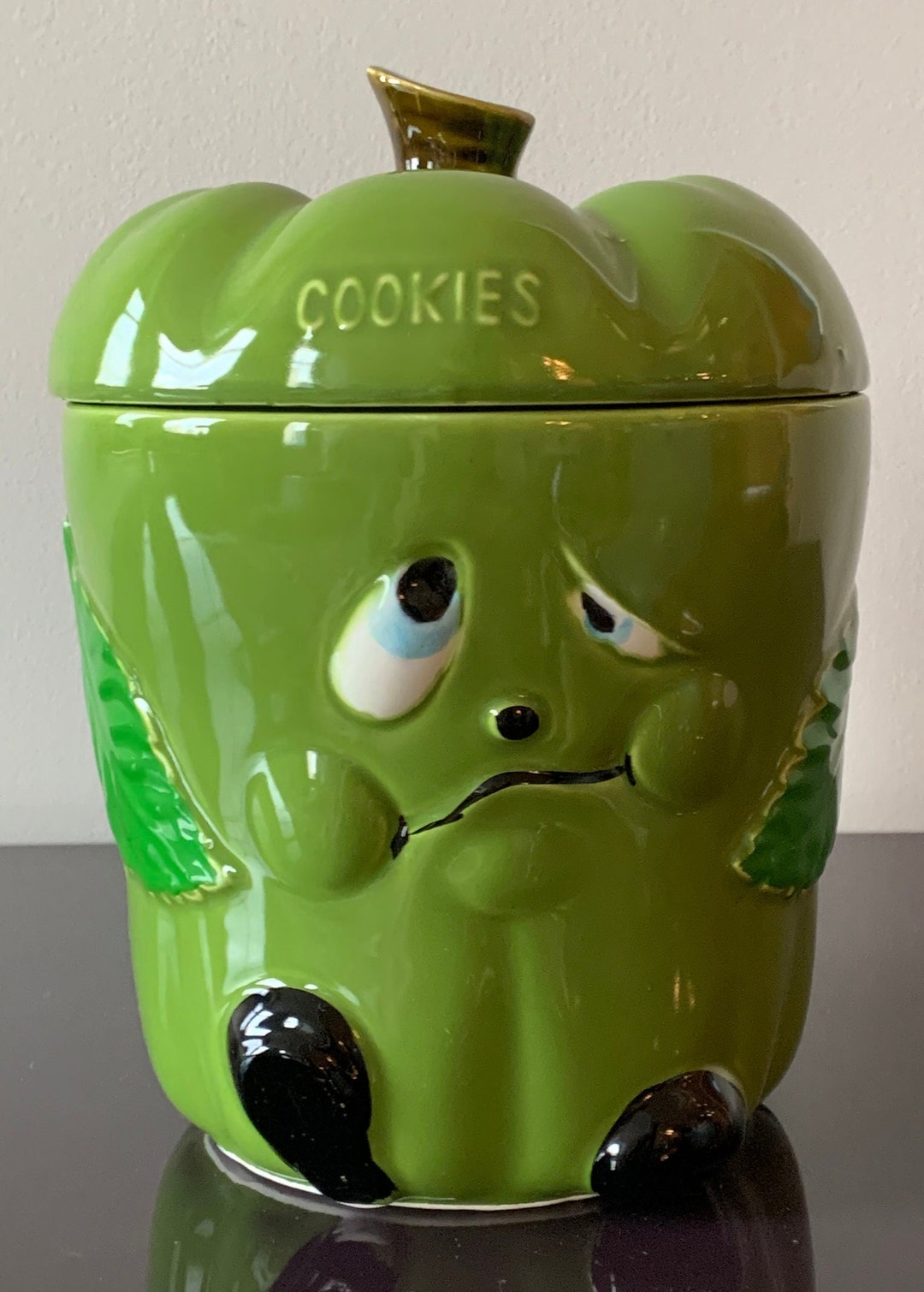 Vintage NEVCO "the Smart Cookie Jar" Green Pepper Cookie Jar - Etsy