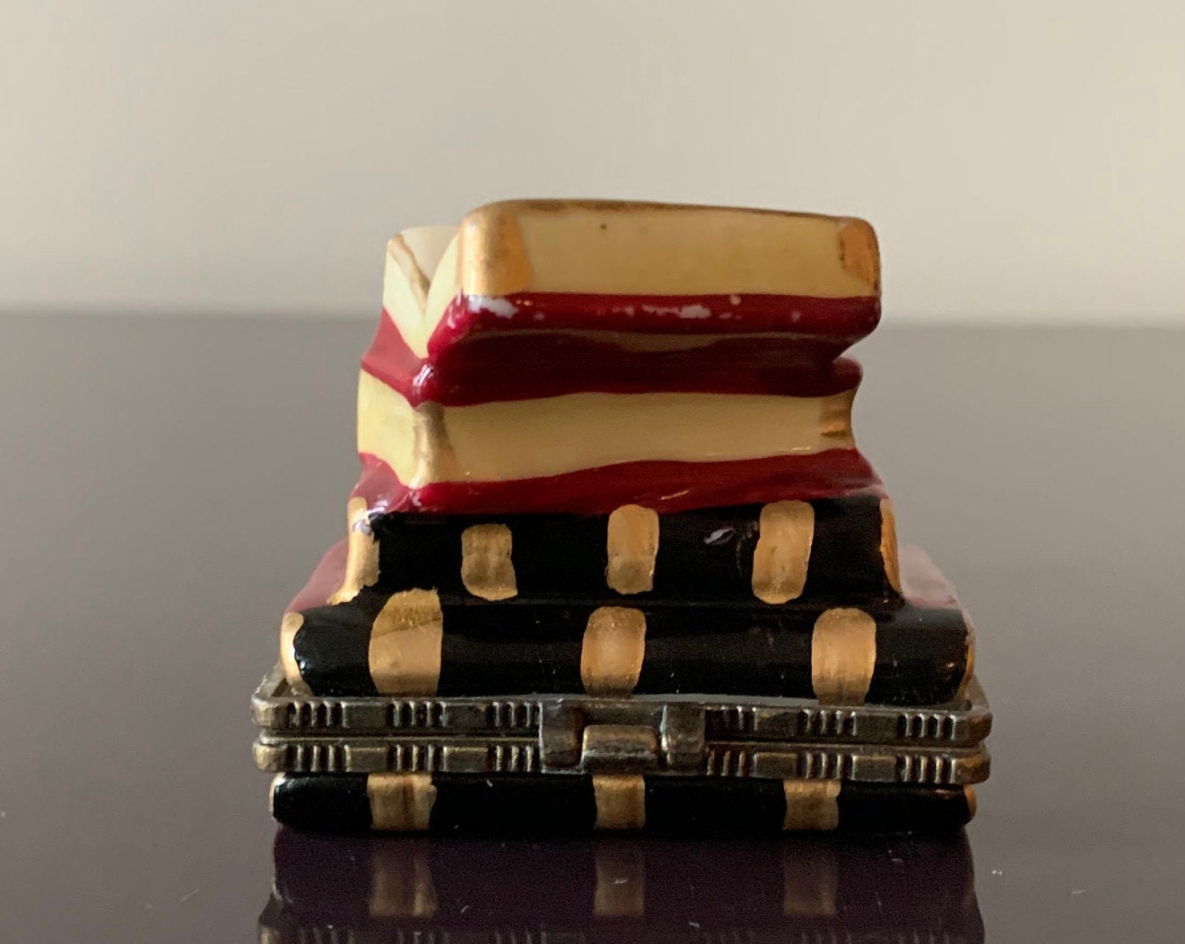 Vintage Stacked Books Trinket Box - Etsy