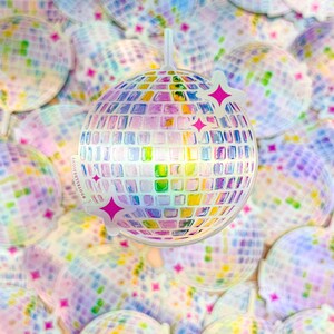 Disco Ball Sticker | Mirrorball Stickers | Ready to Ship | Colorful ...