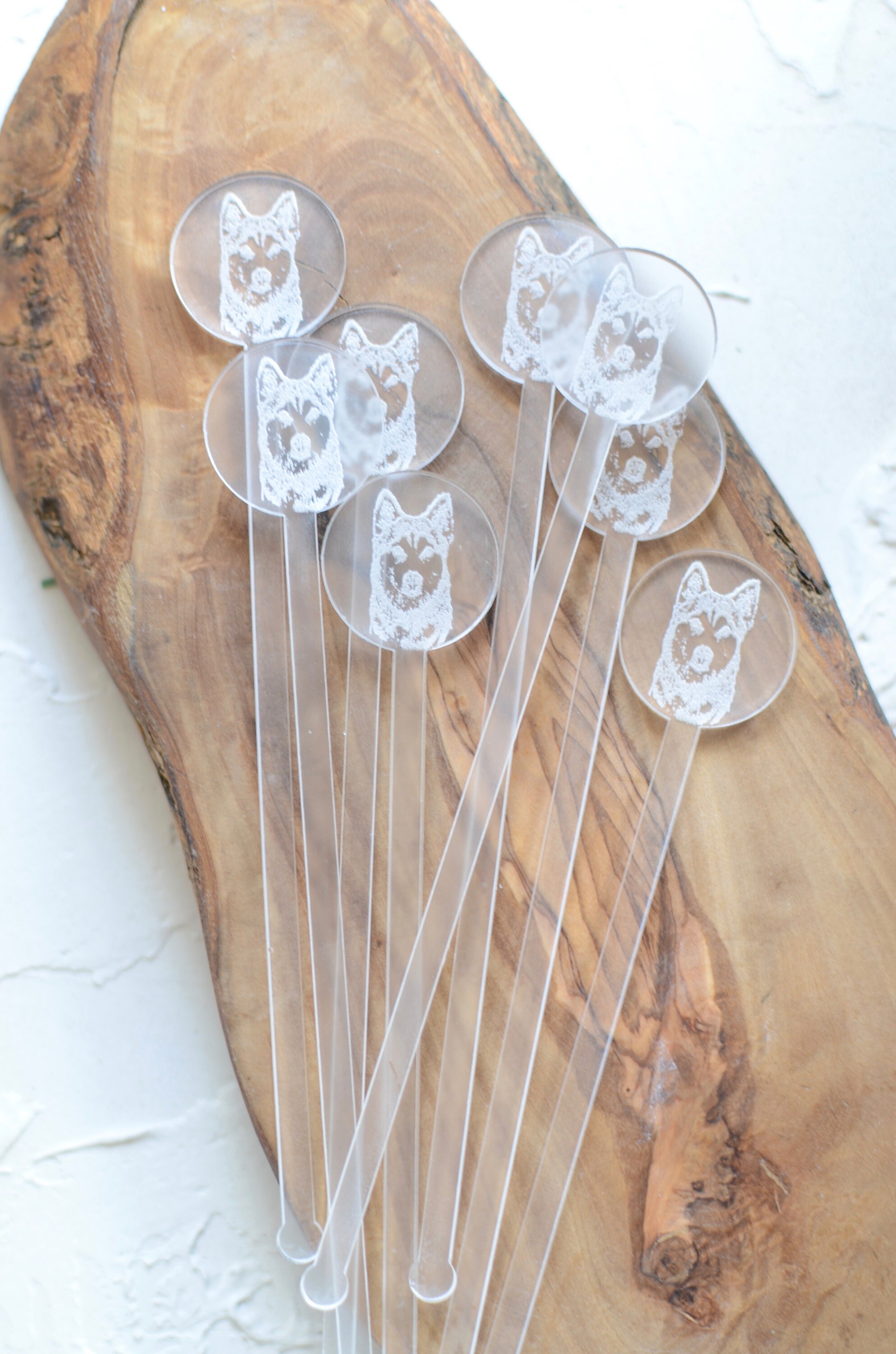 Pet Portrait Cocktail Stirrer Set Set of 10 Custom Swizzle - Etsy