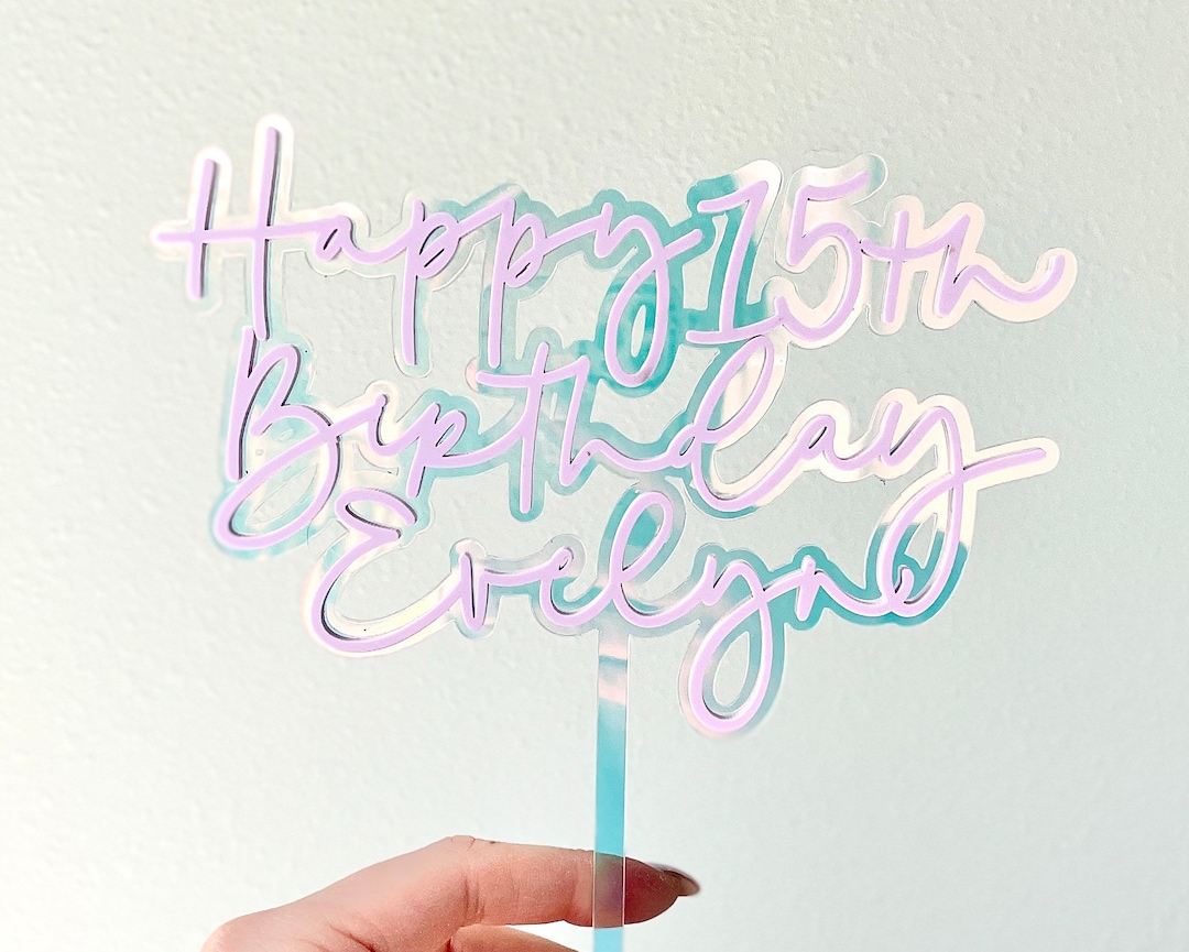 Custom Birthday Cake Topper, Birthday Cake Topper, Custom Name Cake ...