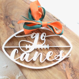 GO CANES University of Miami Custom Calligraphy Laser Cut Christmas ...