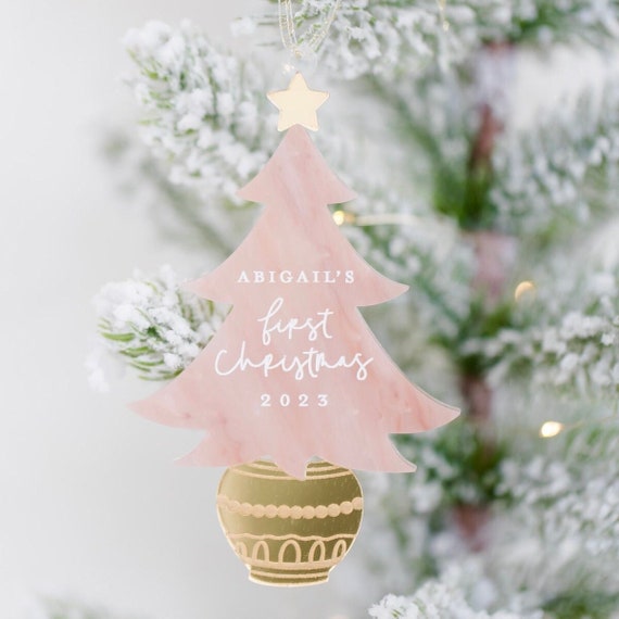Baby girl first christmas ornament store