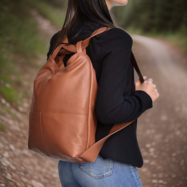Womens Leather Designer Backpack Purse - Etsy