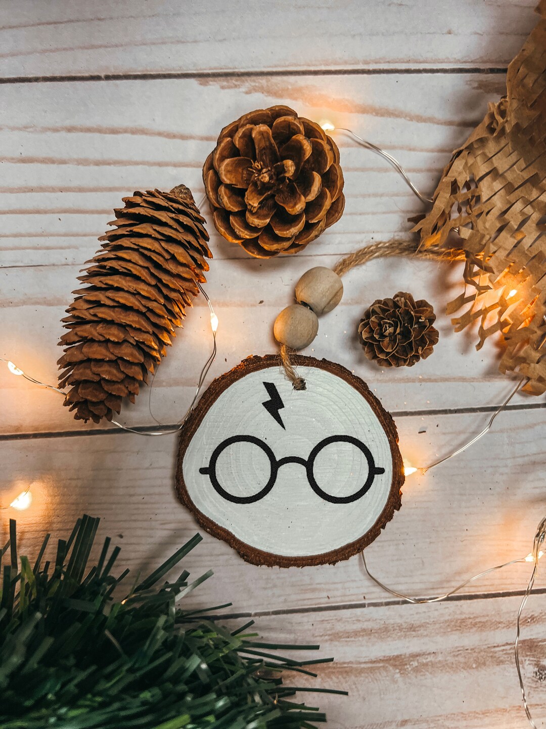 Handmade Custom Wood Slice Harry Potter Christmas Ornament Christmas ...