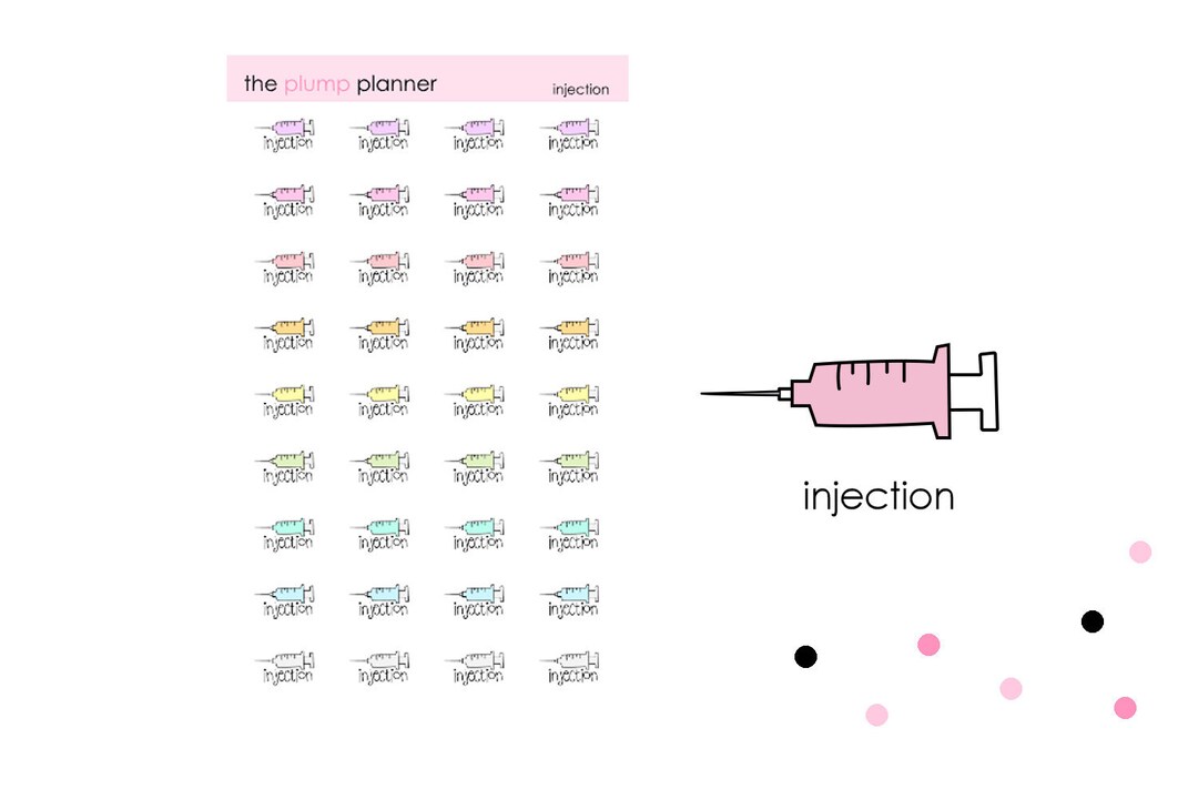 Injection Set of 36 Stickers Perfect for Any Planner - Etsy