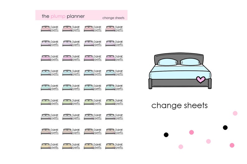 Change Sheets Set of 36 Stickers Perfect for Any Planner - Etsy UK