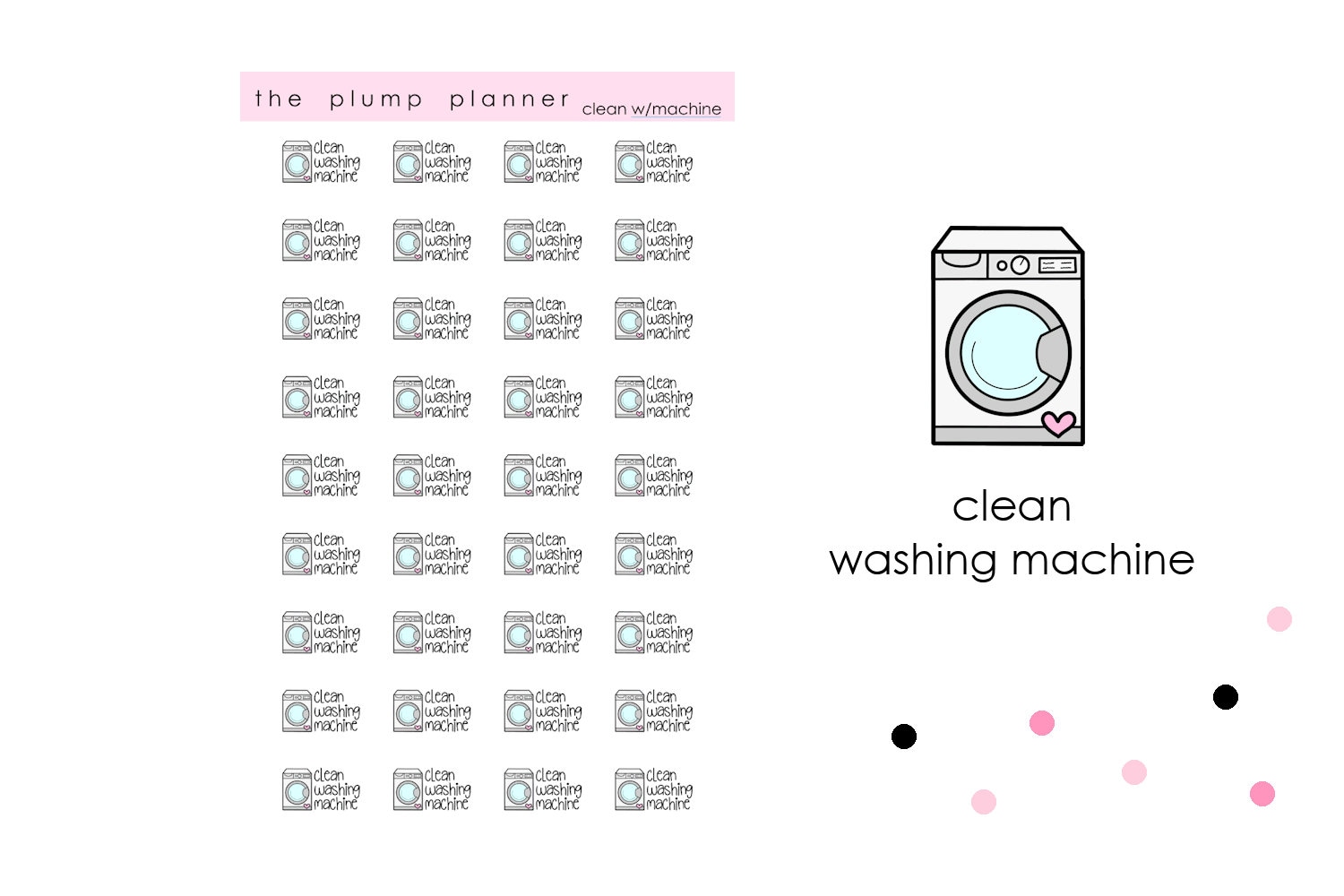 Clean Washing Machine Set of 36 Stickers Perfect for Any - Etsy UK