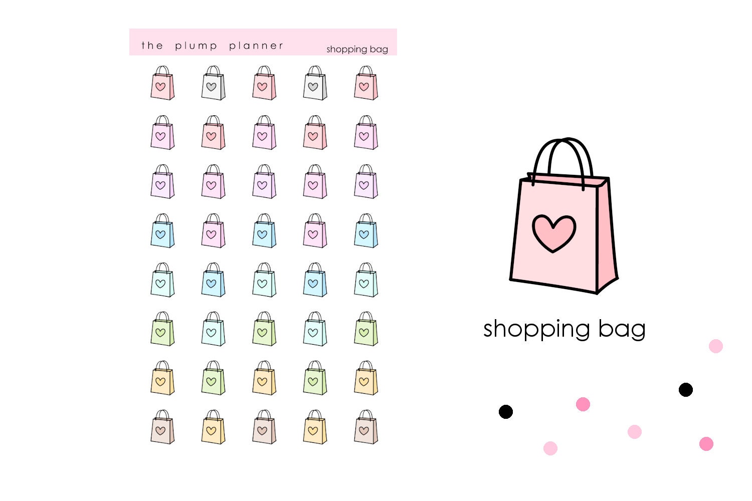 Shopping Bag Set of 40 Stickers Perfect for Any Planner - Etsy UK