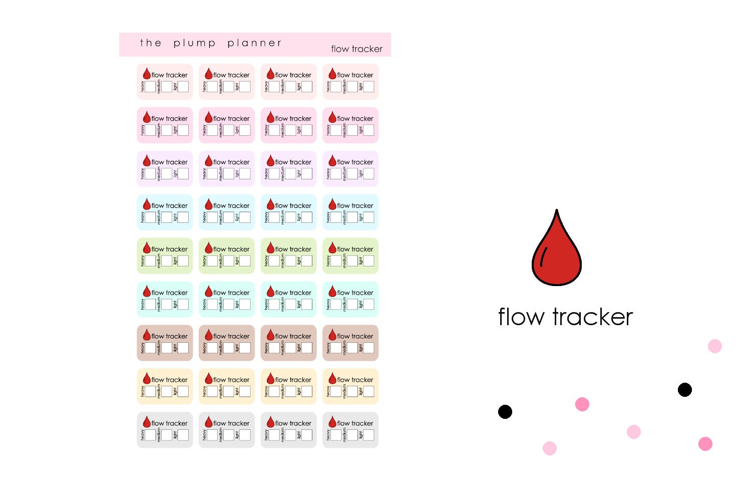Period Flow Tracker Set of up to 36 Stickers Perfect for Any - Etsy UK