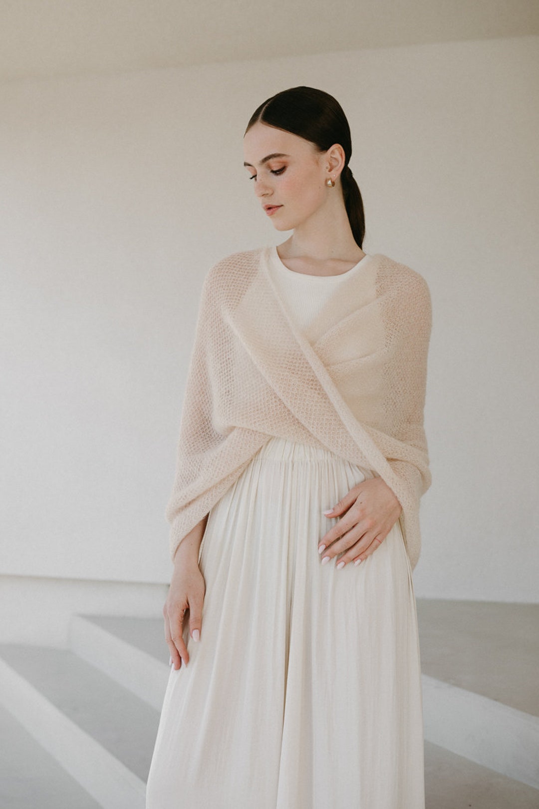 Infinity Shrug Cover Up, Bridal Mohair Cover Up, Superkid Mohair Shrug ...