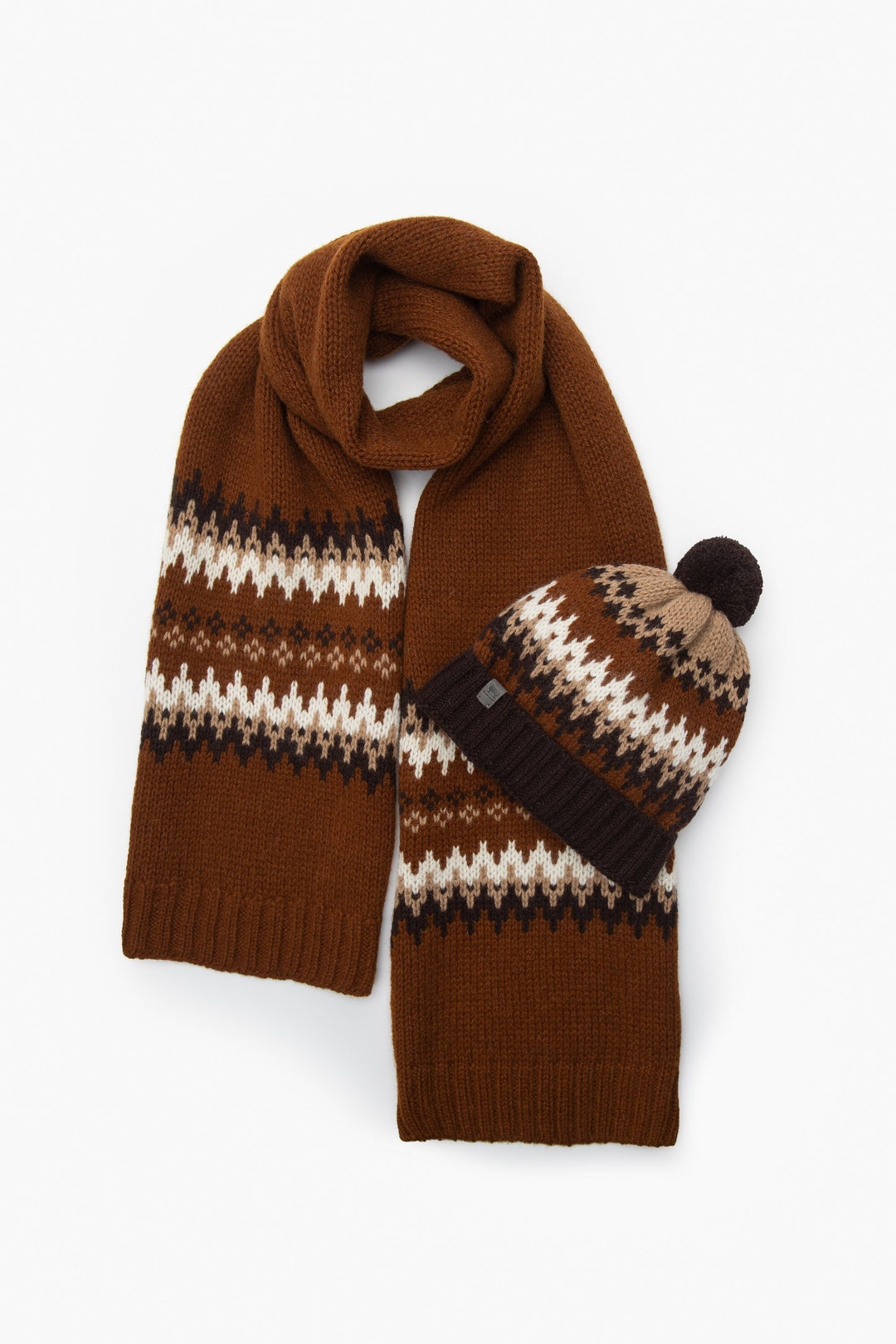 Natural Wool Bernie Cap and Scarf, Winter Crochet Cap, Bernie Scarf ...