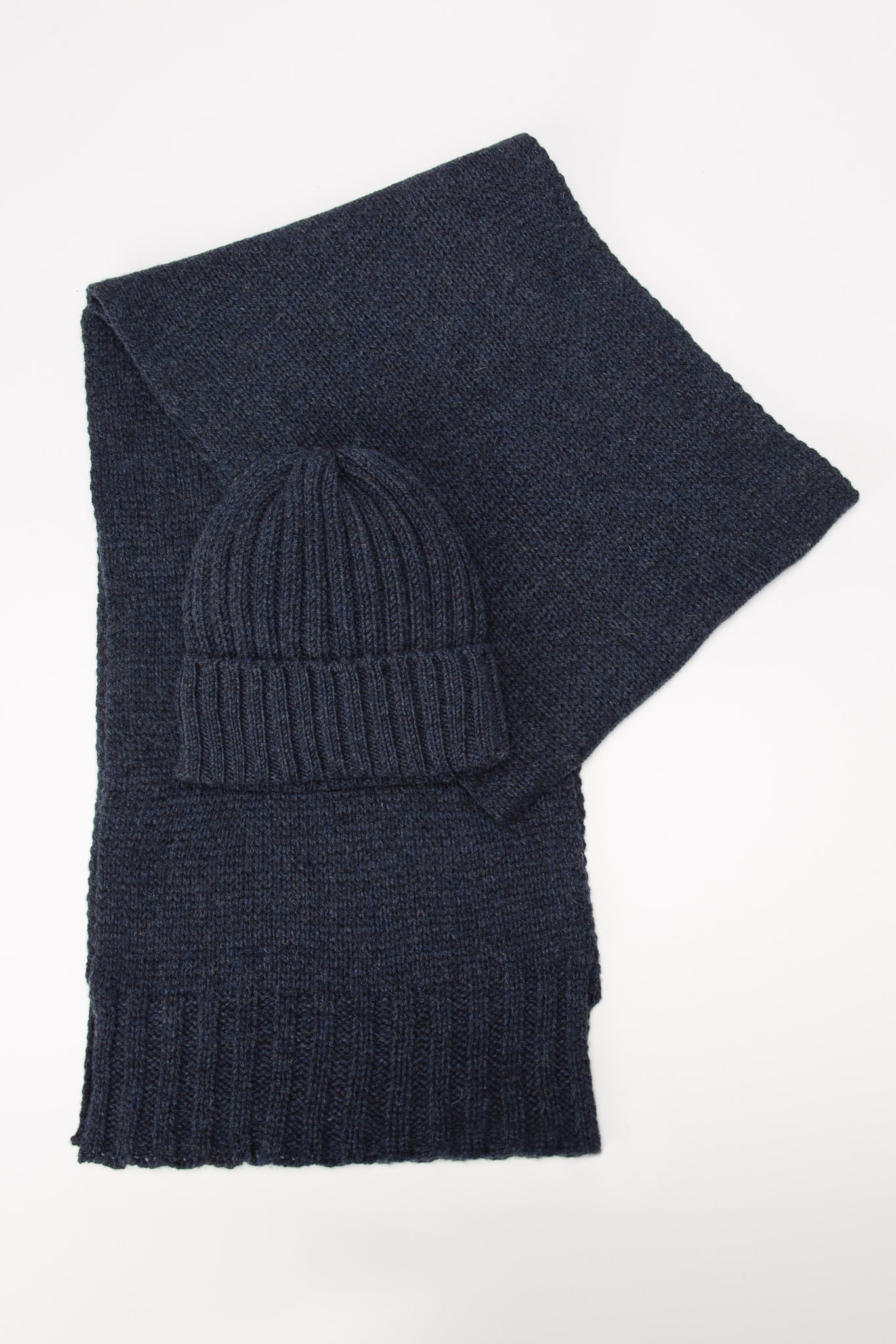 Man's Cap and Scarf Set Knitted Natural Merino Wool - Etsy