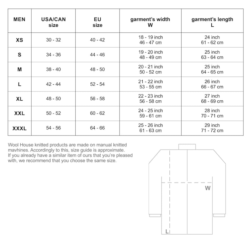 Classic Men Pullover Sweater, Black Wool Sweater Crew Neck for Men ...
