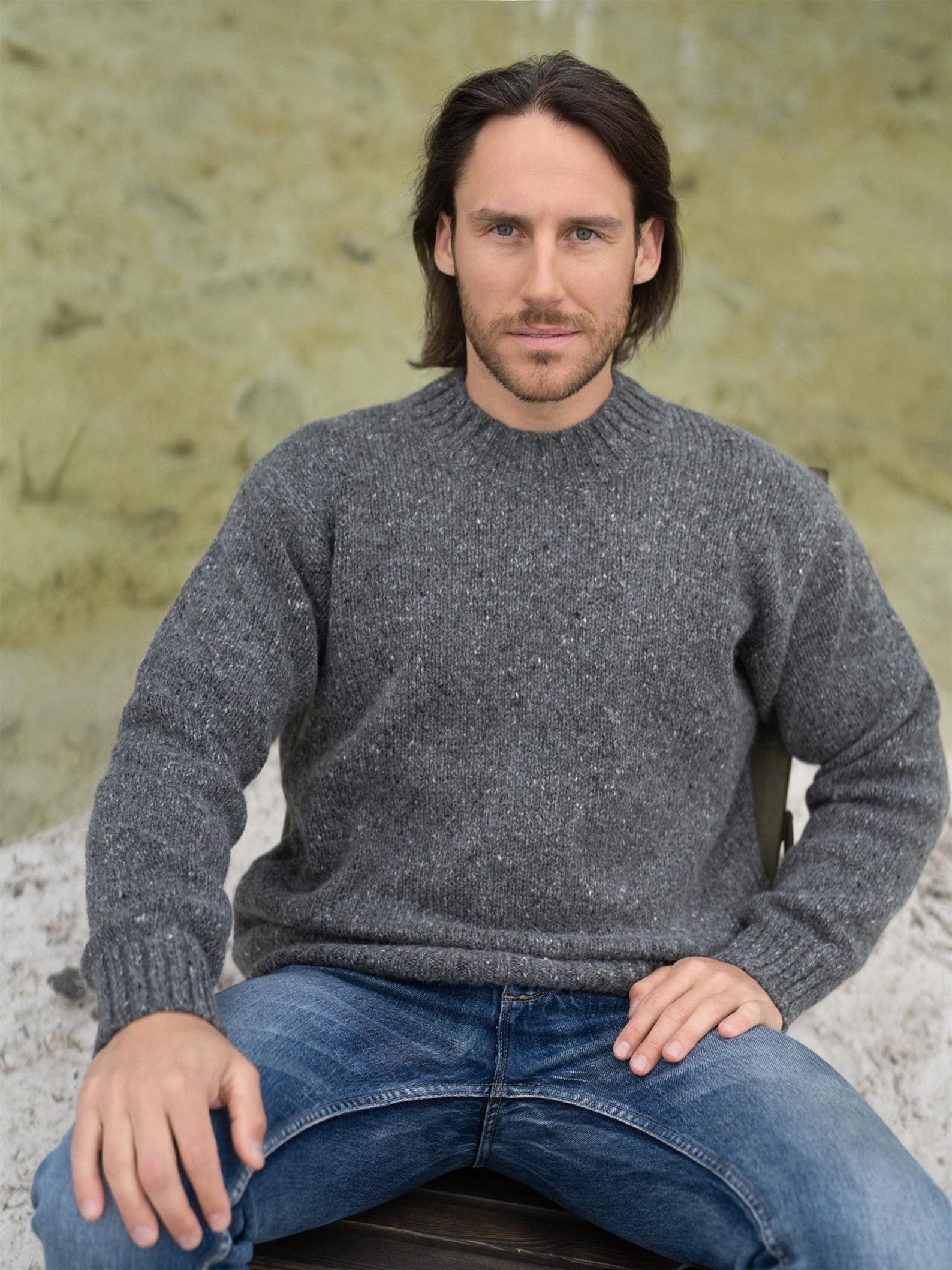 Vintage Knit Sweater Tweed for Men, Scandinavian Style Tweed Sweater ...