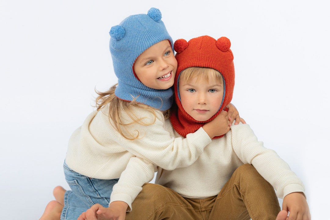 Balaclava Hat for Kids, Knitted Toddler Hat for Boys and Girls, Toddler ...