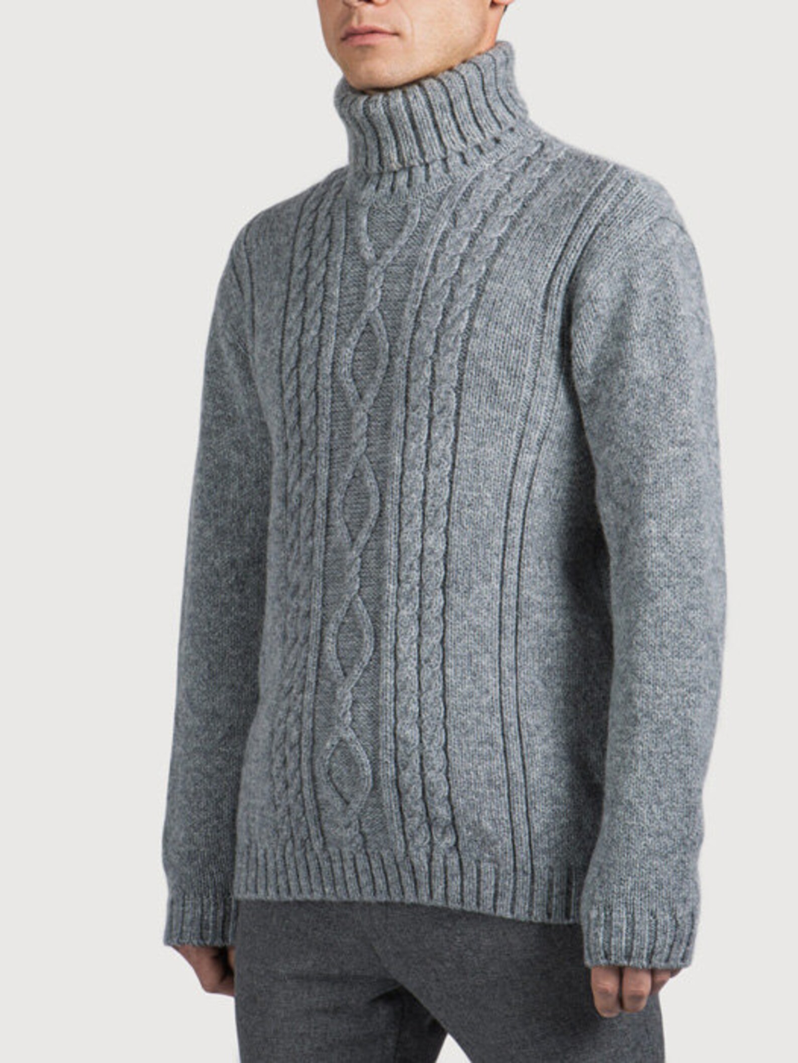 Merino Wool Turtleneck Sweater Men's Turtleneck Natural - Etsy