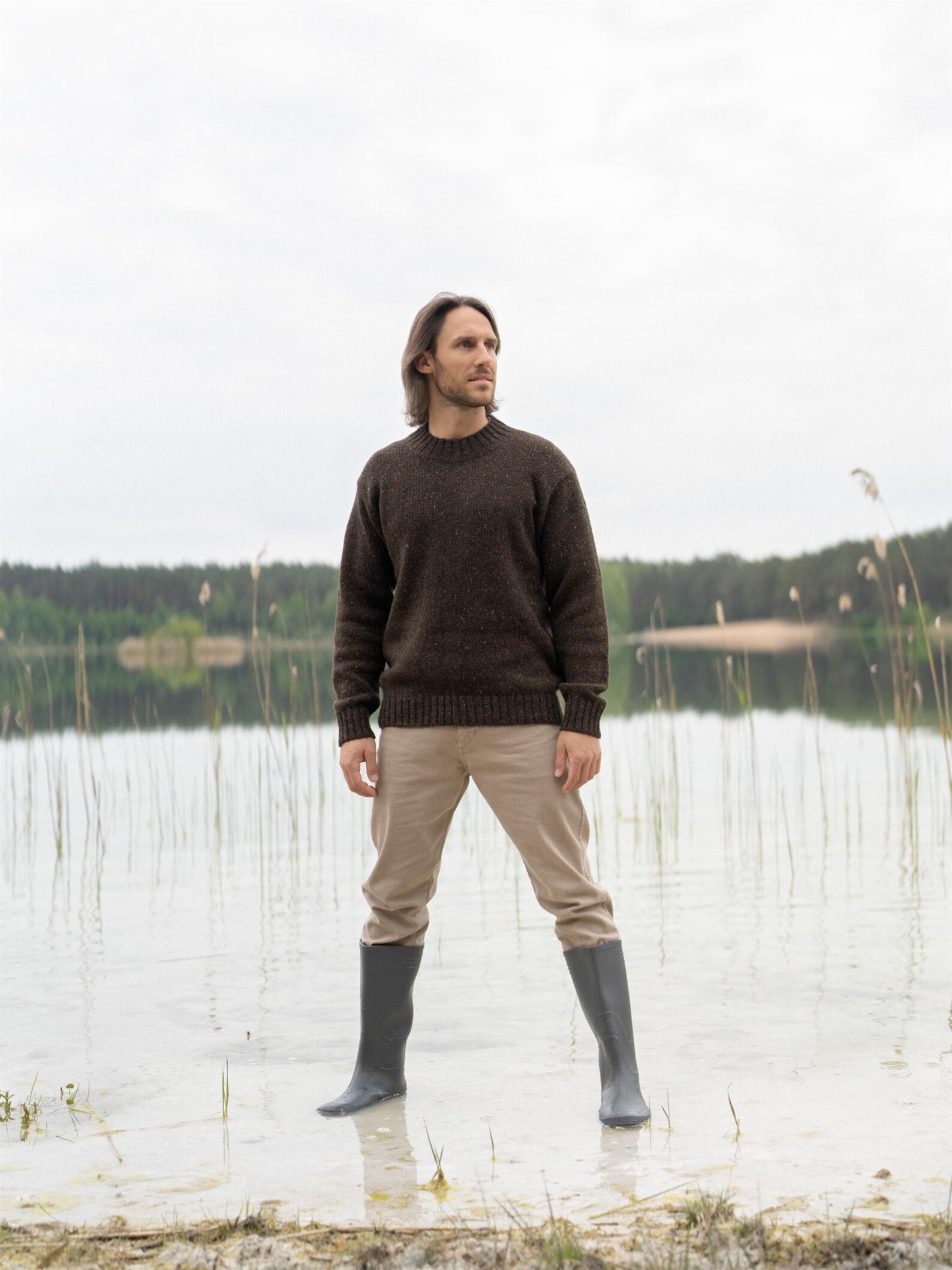 Vintage Knit Sweater Tweed for Men, Scandinavian Style Tweed Sweater ...
