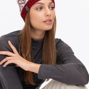 Traditional Scandinavian Style Hand Knitted Wool Cap With Bobble, Warm ...