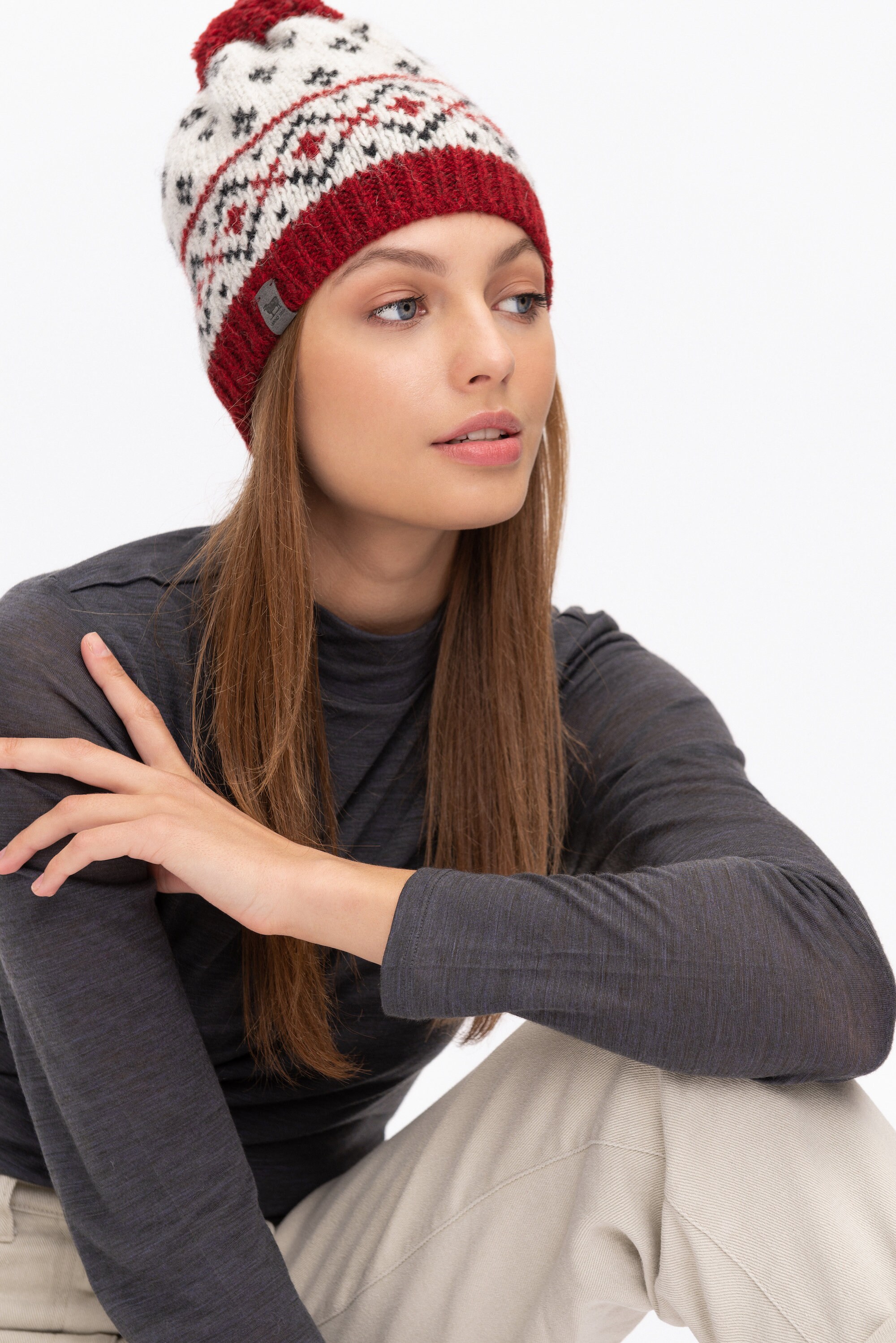 Traditional Scandinavian Style Hand Knitted Wool Cap With - Etsy