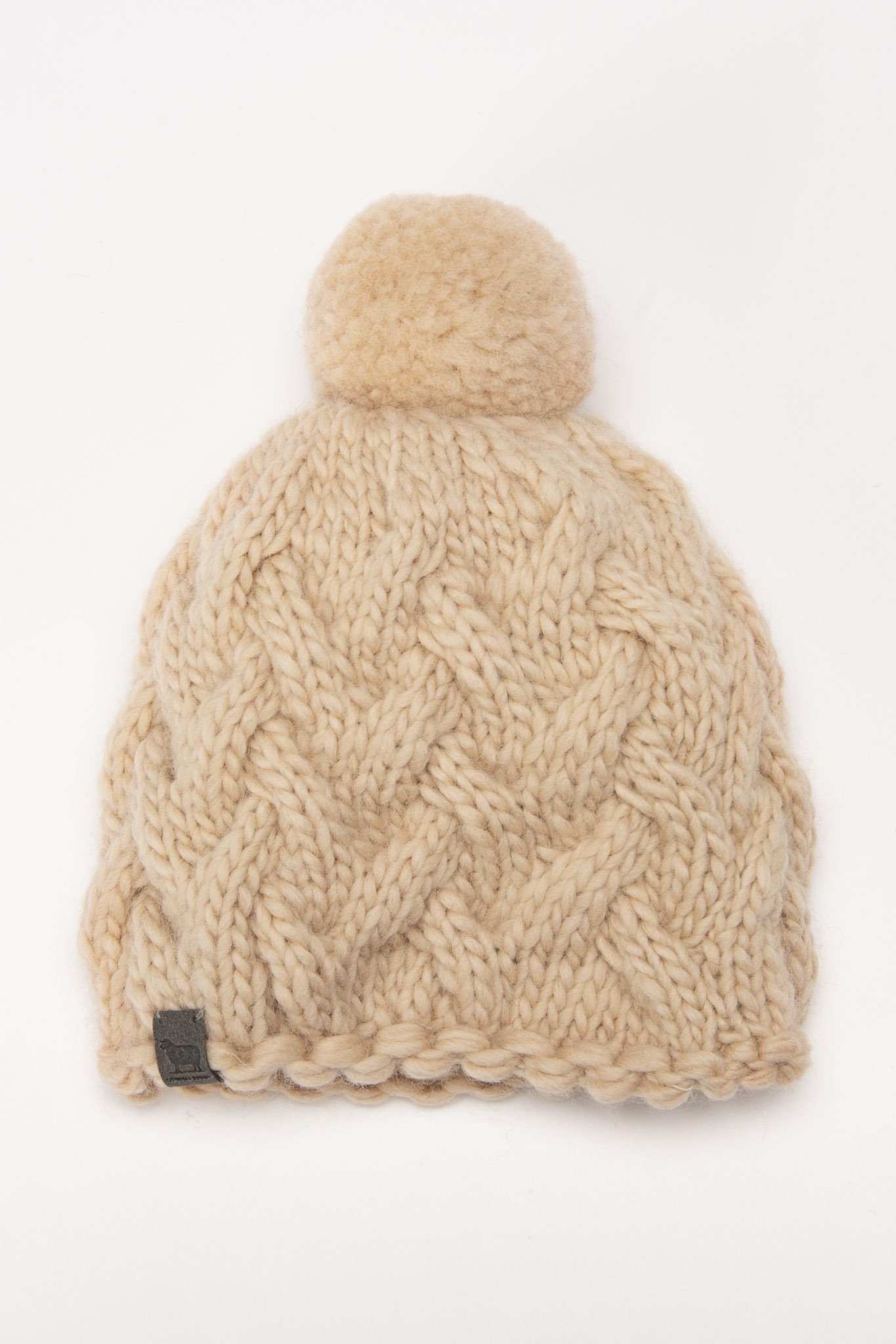 Handmade Wool Beanie With Pom - Braided Winter Hat - Etsy