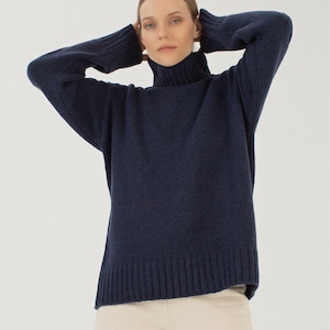 Cashmere Wool Pullover Top, Knitted Minimal Scandi Woolen Sweater ...